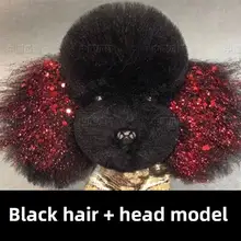 Black hair headmodel