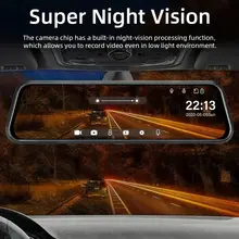 Jansite 10-Inch 4K Car Dvr, Front&Rear Dual Lens, Touch Screen, Parking ...