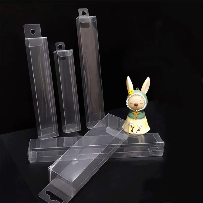 Square Clear Pvc Gift Box With Hole Top, Perfect For Candies, Cupcakes ...