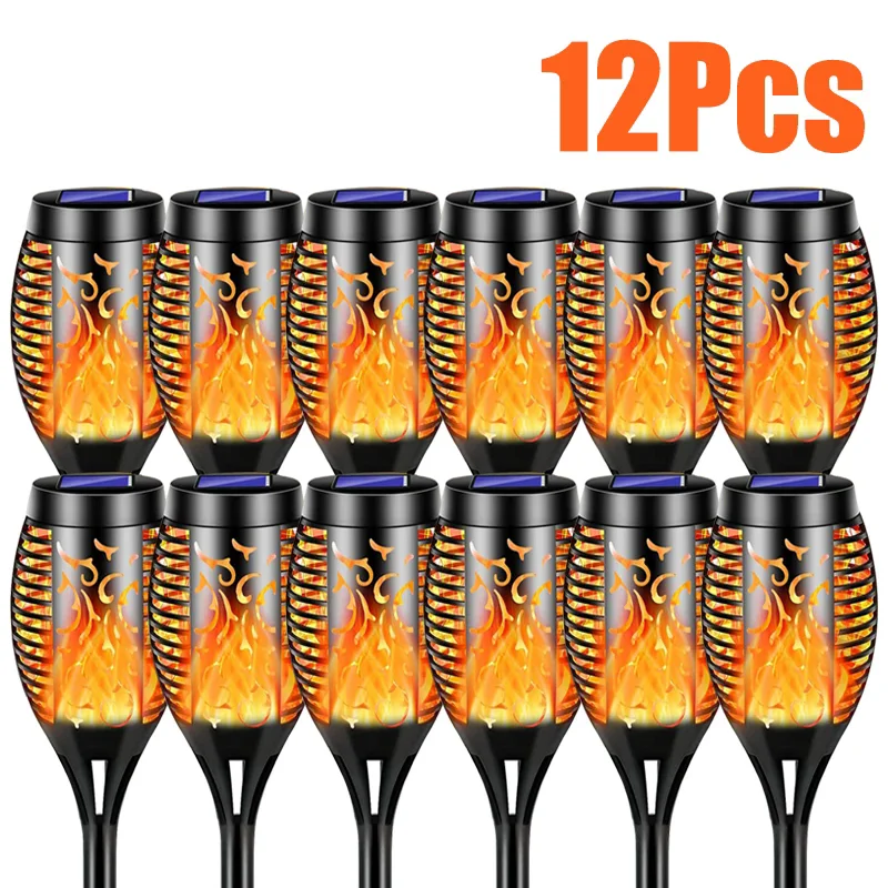 Antorcha LED Solar para exteriores, linterna de llama parpadeante ...