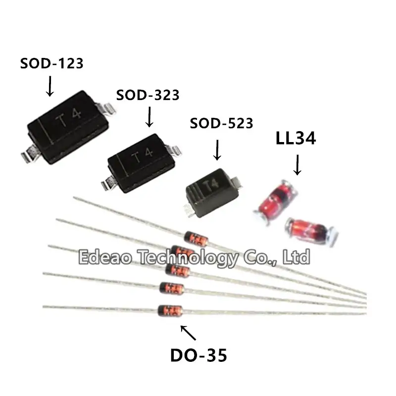 50-1000PCS LL4148 LL-34 1N4148 DO-35 IN4148W SOD123 1N4148WS SOD323 ...