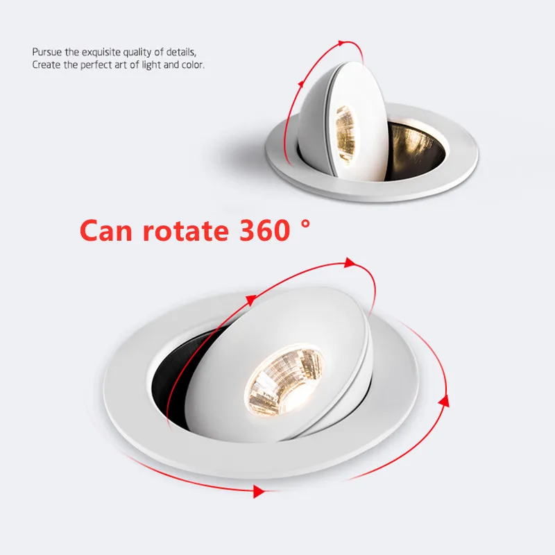 2025 New Style Embedded Dimmable LED Downlights 7W 9W 12W 15W 18W 20W ...