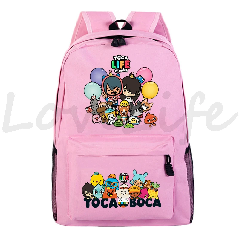 Boy Girl Toca Life World School Backpack Student Cartoon School Bags ...
