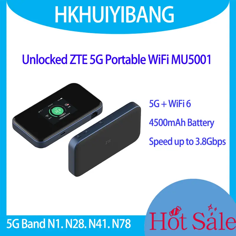 Unlocked 5G Pocket Wifi Mu5001 – 3.8Gbps, 4500Mah, Wi-Fi 6, Portable ...