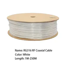 Brown RG316 Coax Coaxial Cable 50 Ohm Low Loss for Crimp Connector RG ...