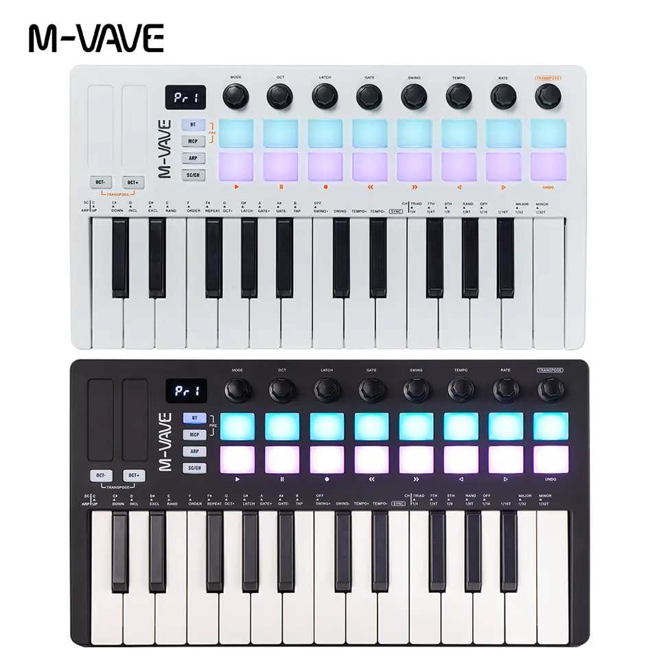 Professional Midi Keyboard Controller | 25 Keys, 16 Rgb Drum Pads ...