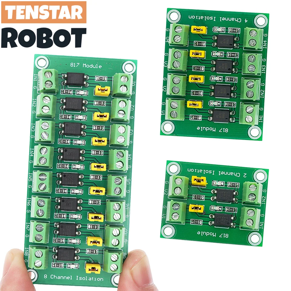 PC817 2/4/8 Channel Optocoupler Isolation Board Voltage Converter ...