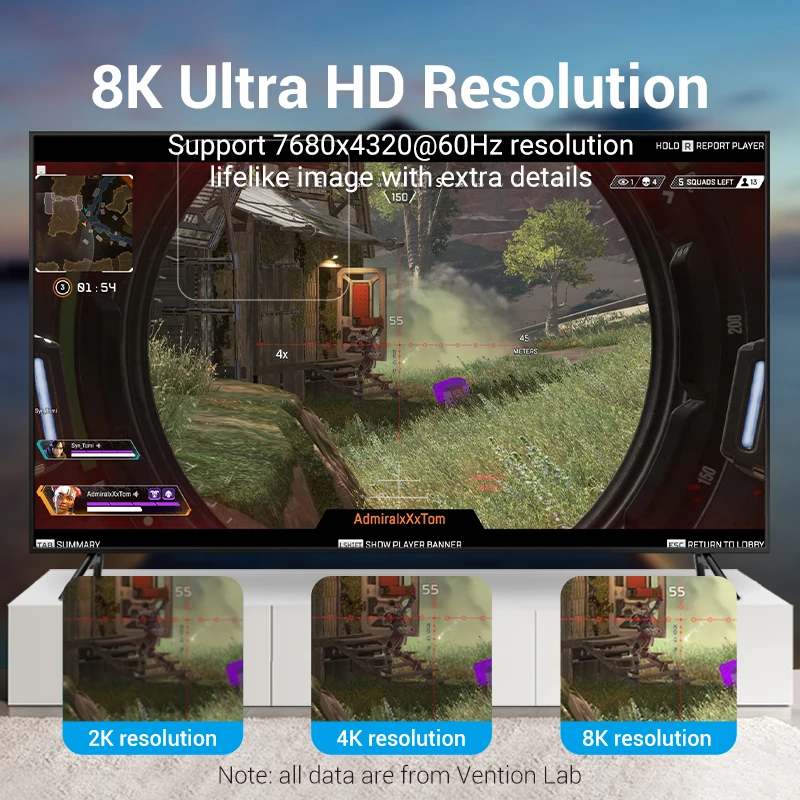 Vention DisplayPort 1.4 Cable 8K 60Hz 4K HDR 165Hz Display Port Audio ...