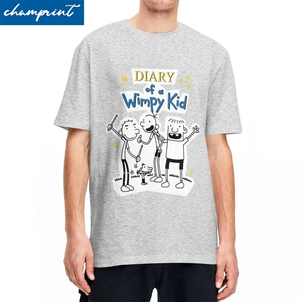 Funny Wimpy Kid T-Shirt, Men'S Comfy Cotton Summer Wear.