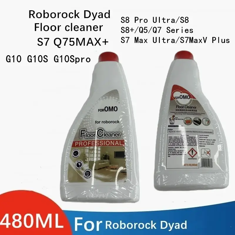 Non-Toxic, Antibacterial Floor Cleaner For Roborock Vacuums - S7, S85, G10 - 480Ml Deal!
