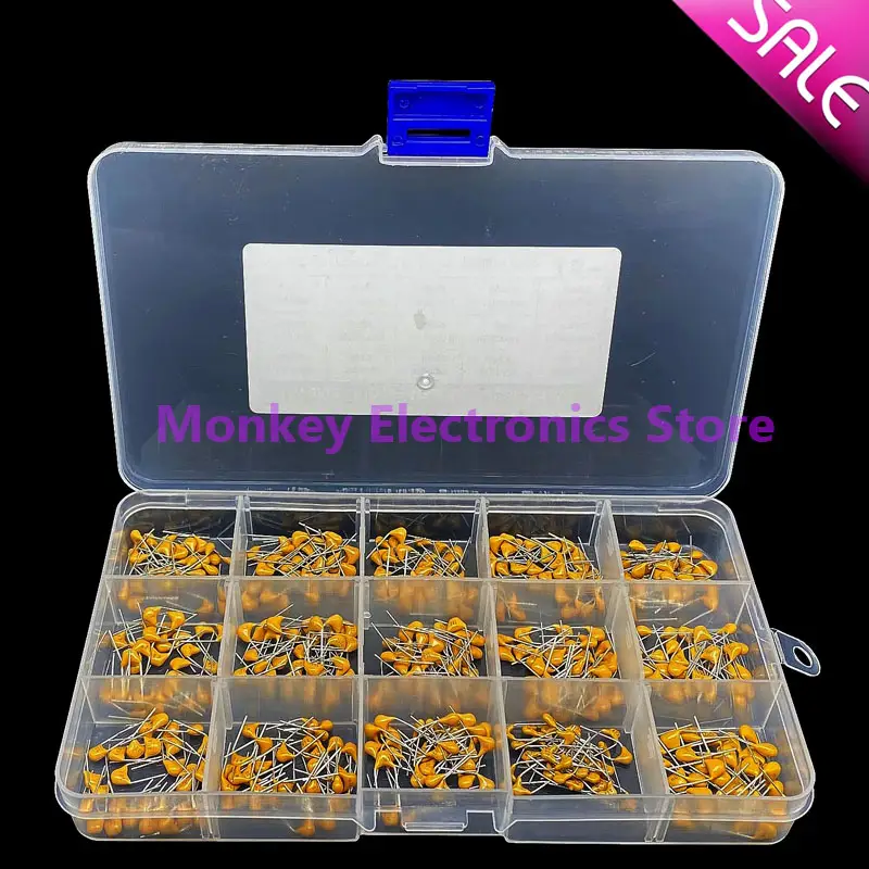 150pcs Monolithic Capacitor Sample Box Set 50V Common Insert 5.8mm 10pf ...