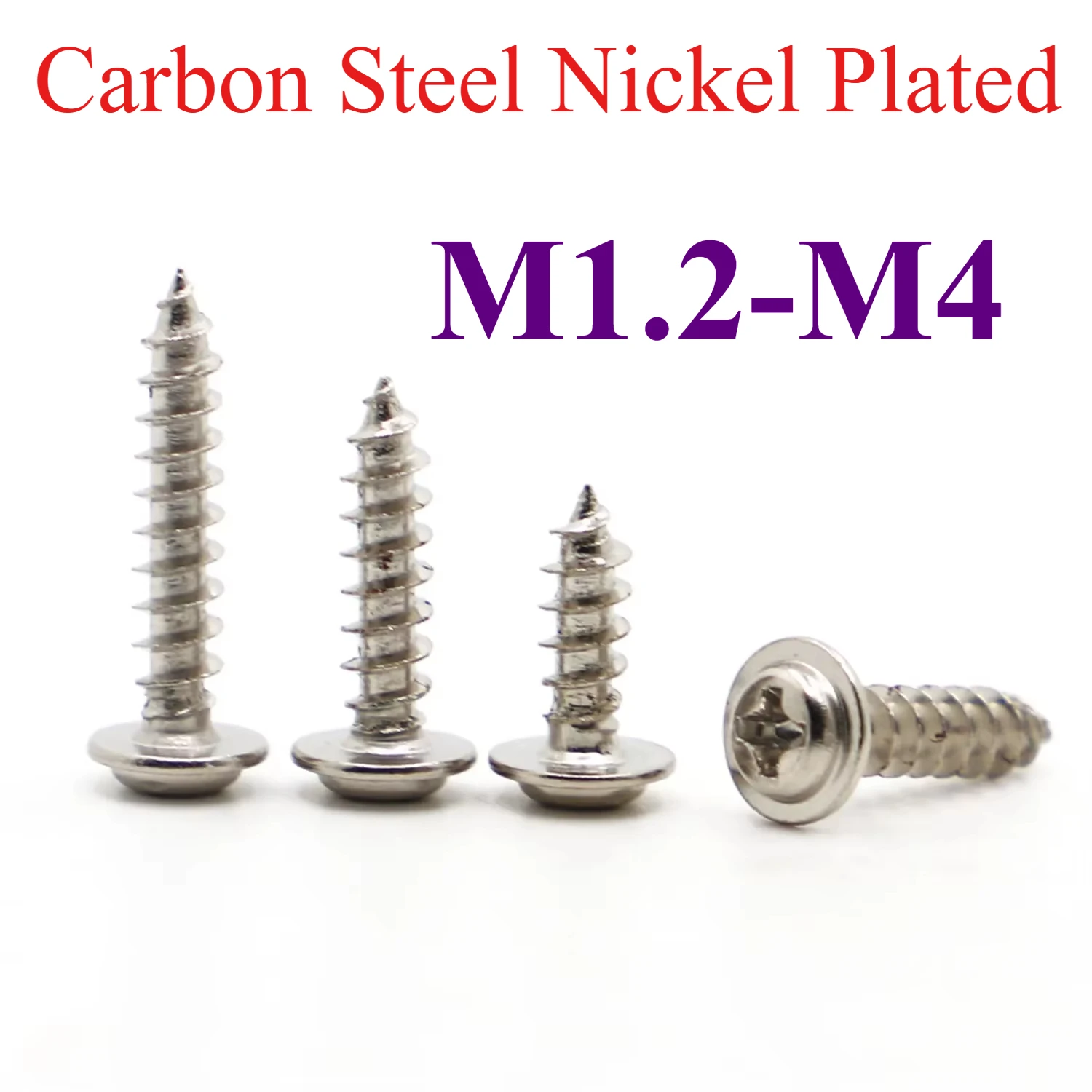 Саморезы KEETOGETHER из углеродистой стали M1.2-M4 Phillips с ...