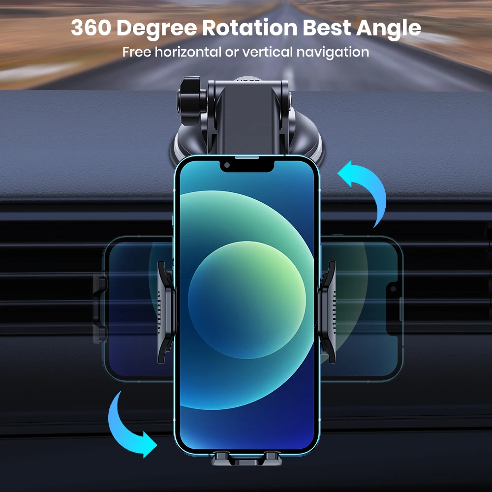 TOPK Car Phone Holder Sucker for Dashboard Windshield Mobile Car Holder ...