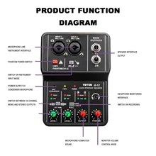 Teyun Q12 2-Channel Portable Audio Interface For Guitar And Studio ...