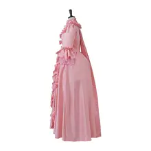 Elegant Marie Antoinette Pink Rococo Dress For Vintage Cosplay Events