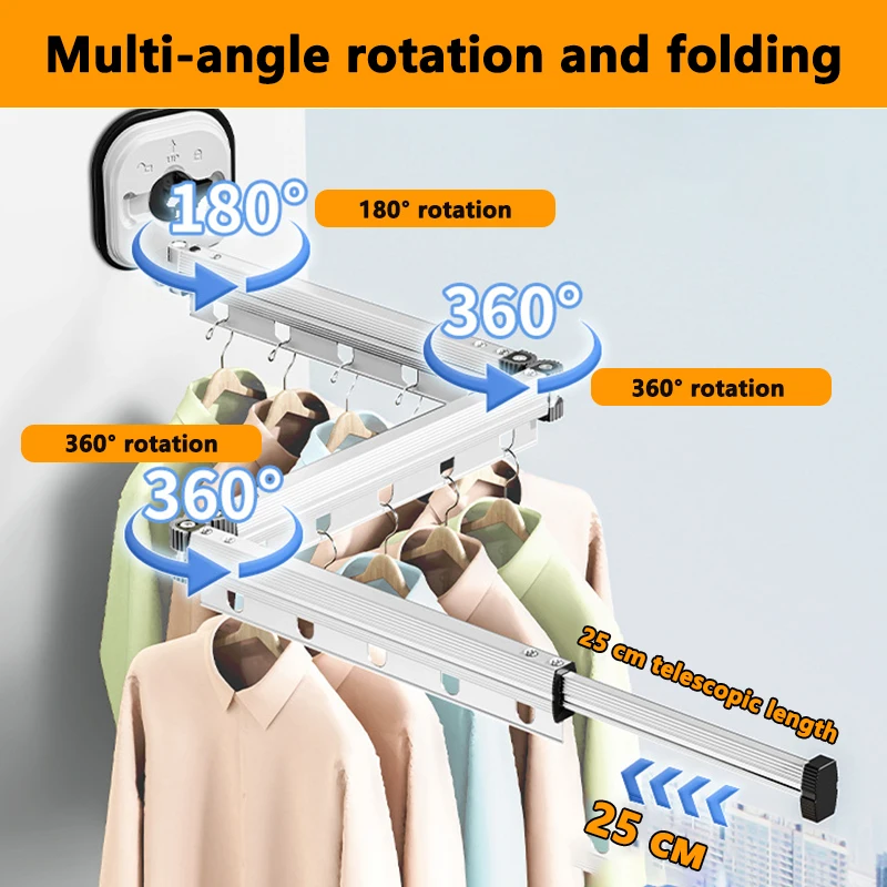 White No Punching Drying Rack, Suction Cup Drying Rack, Aluminum Alloy ...