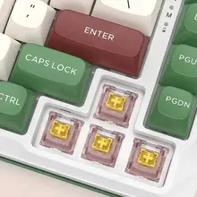 Silent Peach V3 And Lemon V3 5Pin Hot Swap Mechanical Keyboard Switches, Lubed Pa66 Pom