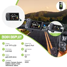 Bluetooth Navigation For Ebikes, 8 Languages, Smart Lcd Display.