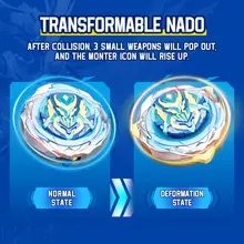 Infinity Nado 6 Deluxe Pack, Gyro Spinning Top, Transformable Sword ...