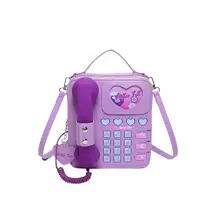 Creative Telephone Shaped Handbags Stylish Women Crossbody PU Leather ...
