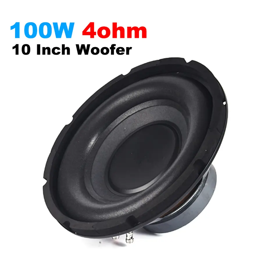 100W 4Ohm 10 Inch Subwoofer Speaker, Home Theater Audio Bass Driver