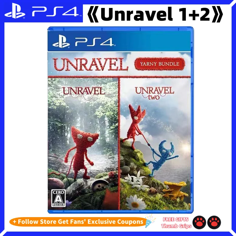 Playstation4 Genuine Unravel Yarny Bundle 1+2 Game Cd, Official Sony.