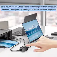 High-Speed 2-In-1 Printer Cable For Hp, Canon, Samsung Printers. Split ...