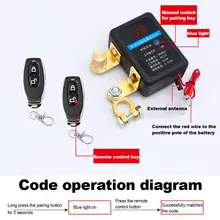 DC 12V Remote Battery Disconnect Switch 260A Car Remote Battery Cut Off ...