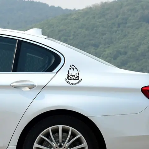 Powered by Calcifer Fuel Tank Cap Car Stickers Cover Scratches Window ...
