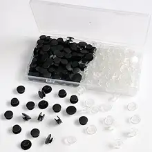 50PCS Buckle Plastic Button, 3 Colors Shoe Charm Buttons Round Buttons ...