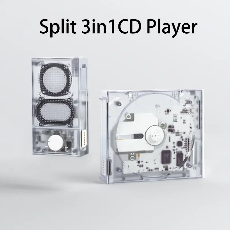 Vintage Bluetooth Cd Player With White Album Support