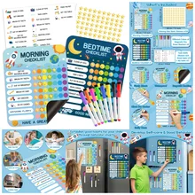 Magnetic Bedtime Routine Flip Chart For Kids, Visual Schedule And ...