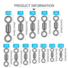 50/200pcs Power Saltwater Fishing Swivels All 304 Stainless Steel ...