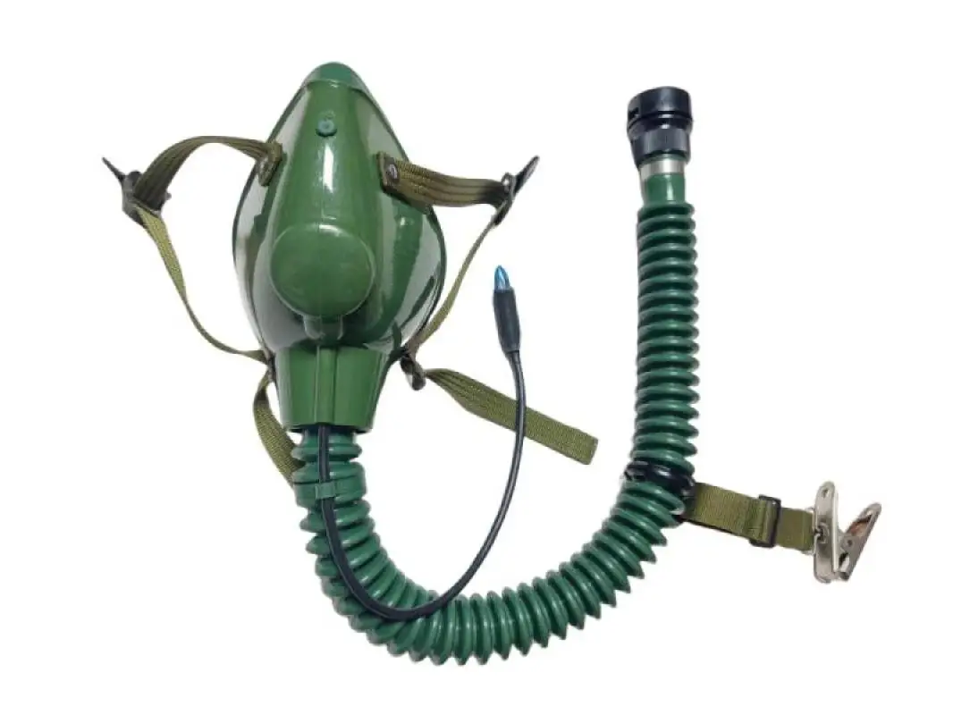 Air pilot oxygen mask 6512 leather flight helmet hook type display ...