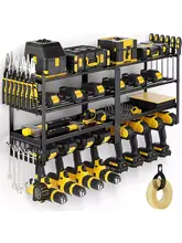 Heavy-Duty 3-Layer Tool Rack For Power Drills And Storage. Wall-Mounted ...