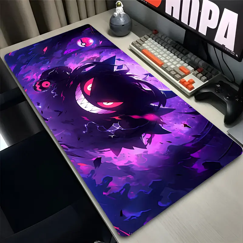 Gengar Themed Gaming Mouse Pad, 900X400 Large Anime Deskmat