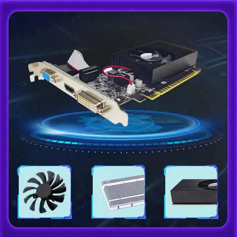 Kinology GT730 4GB DDR3 128Bit Graphics Card with HDMI VGA DVI Port PCI ...