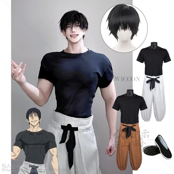 Anime Toji Fushiguro Cosplay Costume Wig Uniform Sorcerer Killer With ...
