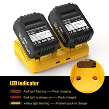 DCB102 Double Charger For DeWalt 10.8V 12V 14.4V 20V Lithium Ion ...