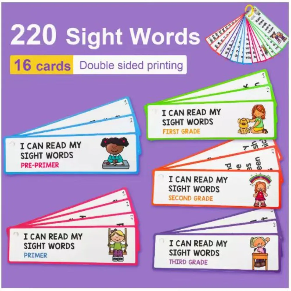 Flashcards Sight Words Flashcards Vocabulary Building Pocket Cards High ...