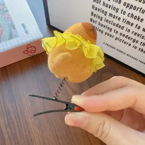 5/10 Uds. Pinza para el pelo Kawaii moda niños arco 3D Capybara Animal ...