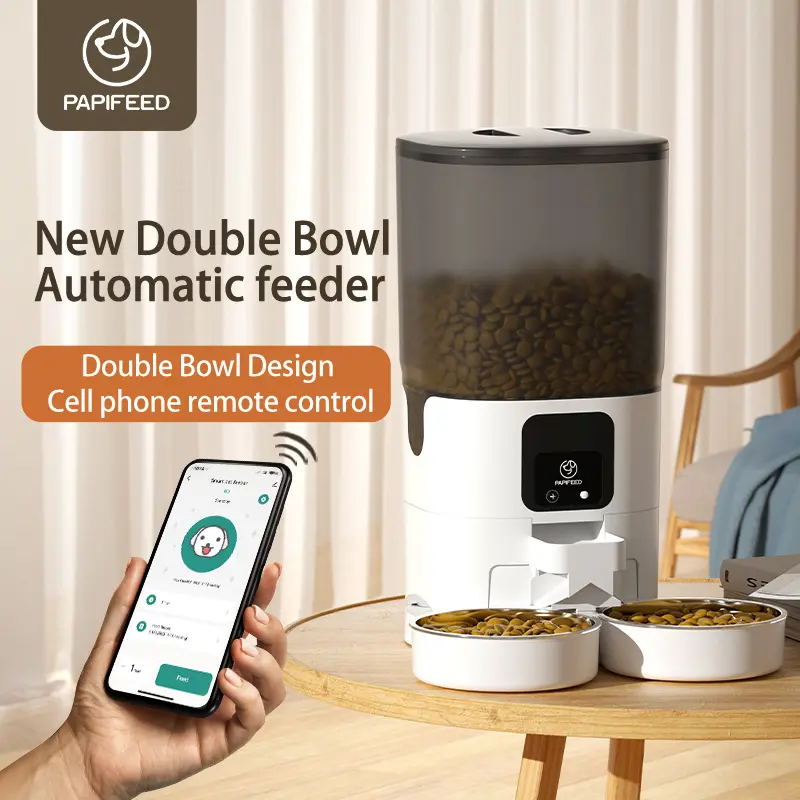 Smart Wi-Fi Connected Cat Feeder, Automatic Dosing, 7L Capacity