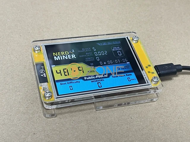 NerdMiner V2 350kh/s 2.8 Polegadas Display BTC Loteria Solo Nerd Miner ...