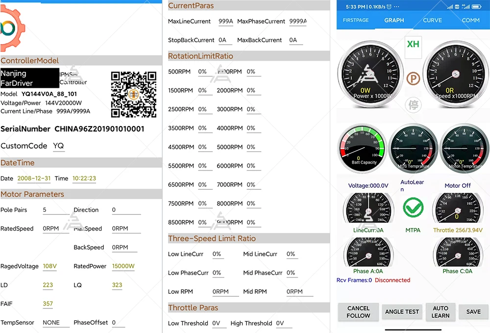 Fardriver Controller ND722600 ND842600 ND962600 Controller