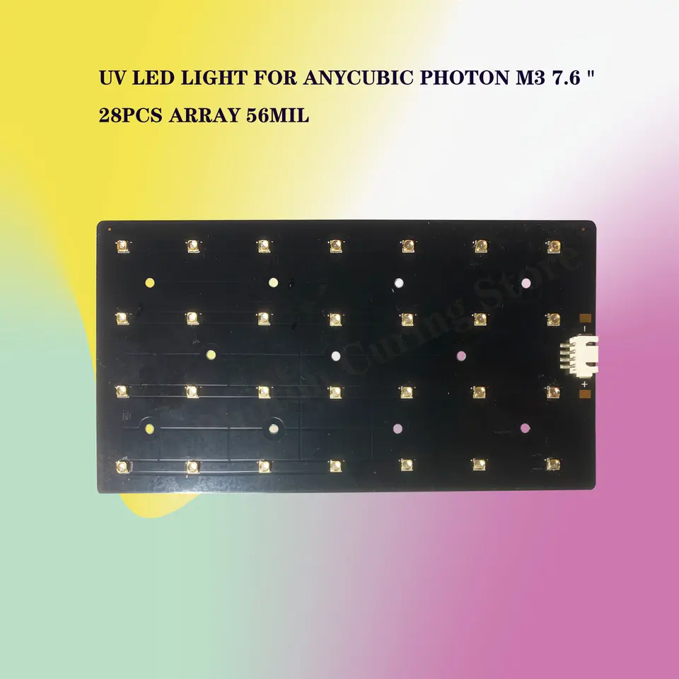 Uv Led Array For Anycubic Photon Mono M3 3D Printer, 28Pcs 405Nm Lamp Plate.