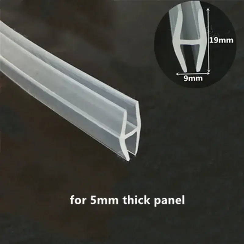 Transparent Pvc Rubber H-Strip Sealing For Glass Doors And Wood Panels.