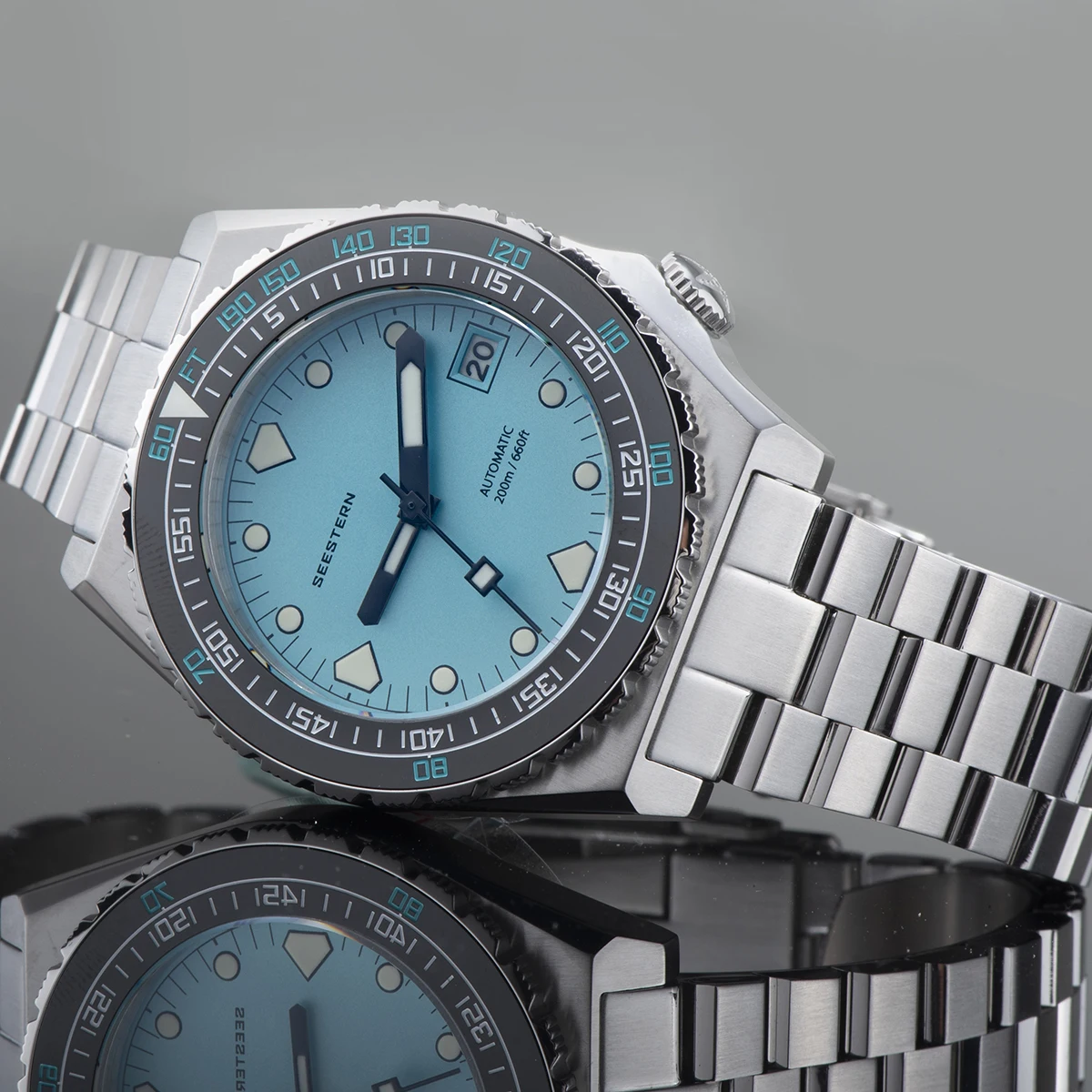 SEESTERN SUB600T Mens Diver Watch Automatic NH35 Movement Ceramic Bezel ...