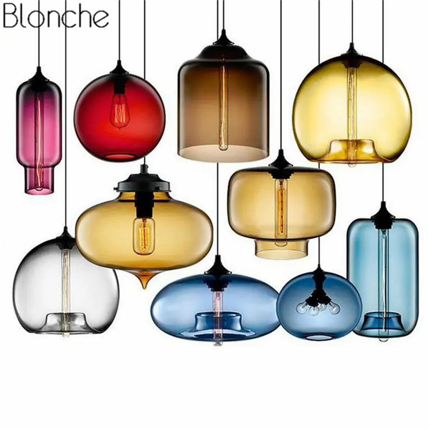 Colorful Hanging Pendant Lights Add Industrial Chic To Any Dining Room ...