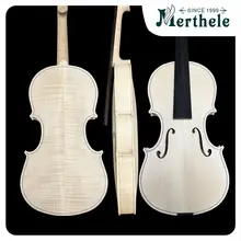 4/4 Flame maple Violin Full size Unfinished Violin Spruce wood Hand ...