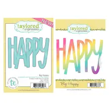 Big Happy Background Metal Cutting Dies Stamps and Botanical Layering ...